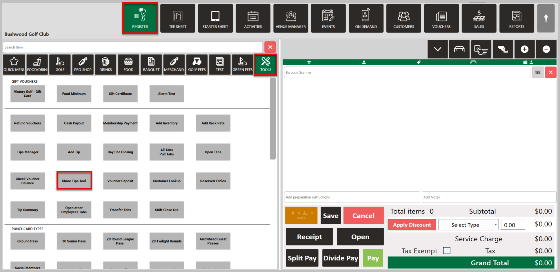 Register : Share Tips Tool