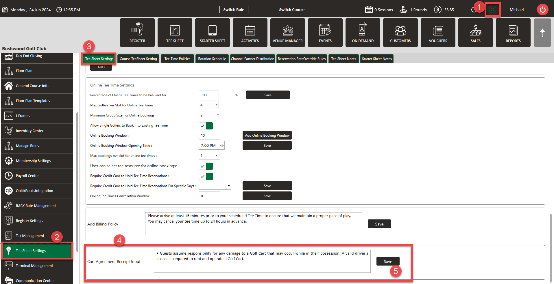 Starter Sheet : Digital Cart Waiver
