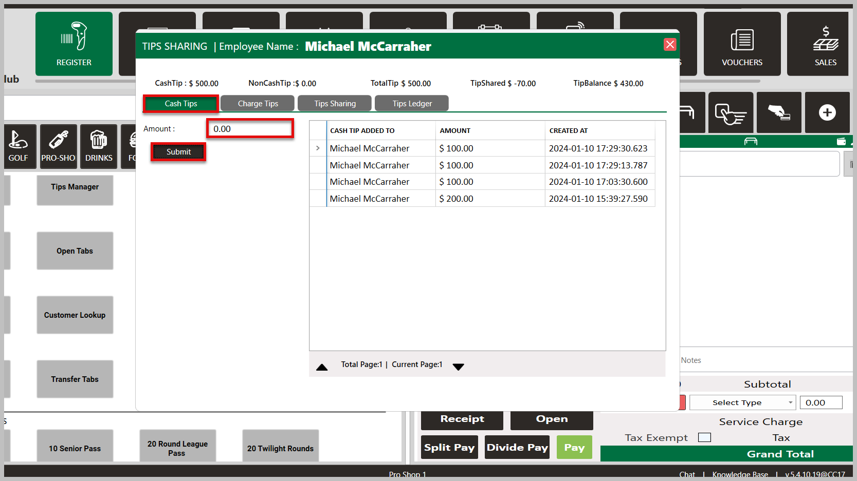 Register : Share Tips Tool