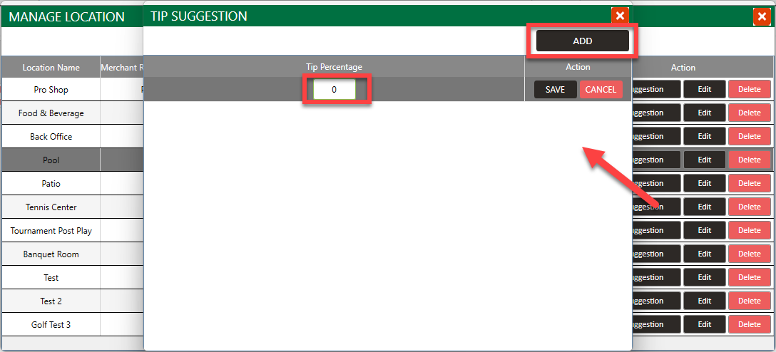 Settings : Terminal Management