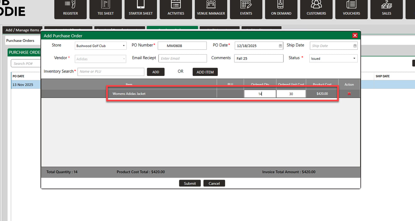 Inventory : Creating And Managing Central Buyer Purchase Orders