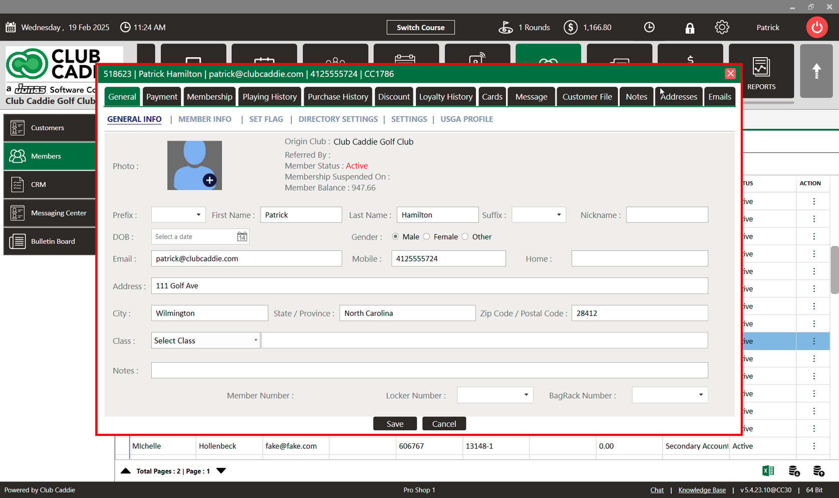 Members : How to Perform a Ledger Adjustment